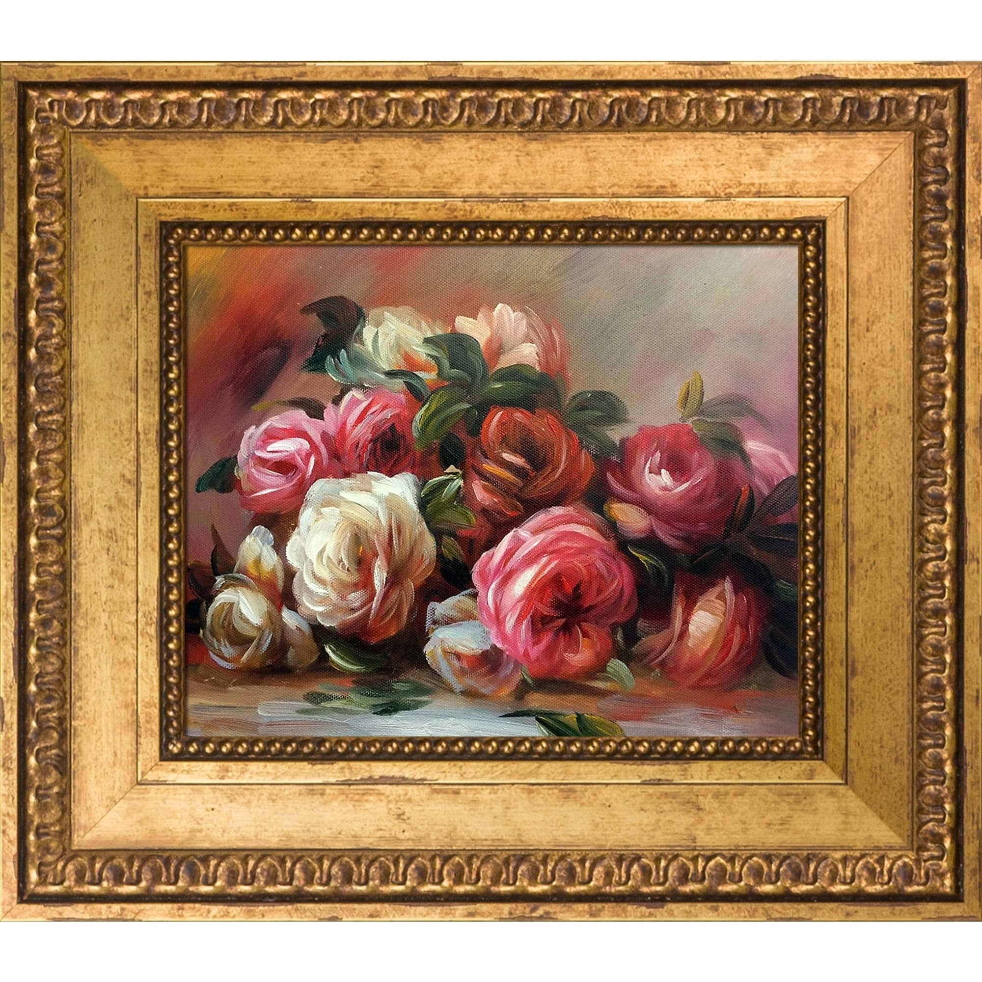La Pastiche Pierre-Auguste Renoir 'Discarded Roses' Hand Painted Oil ...