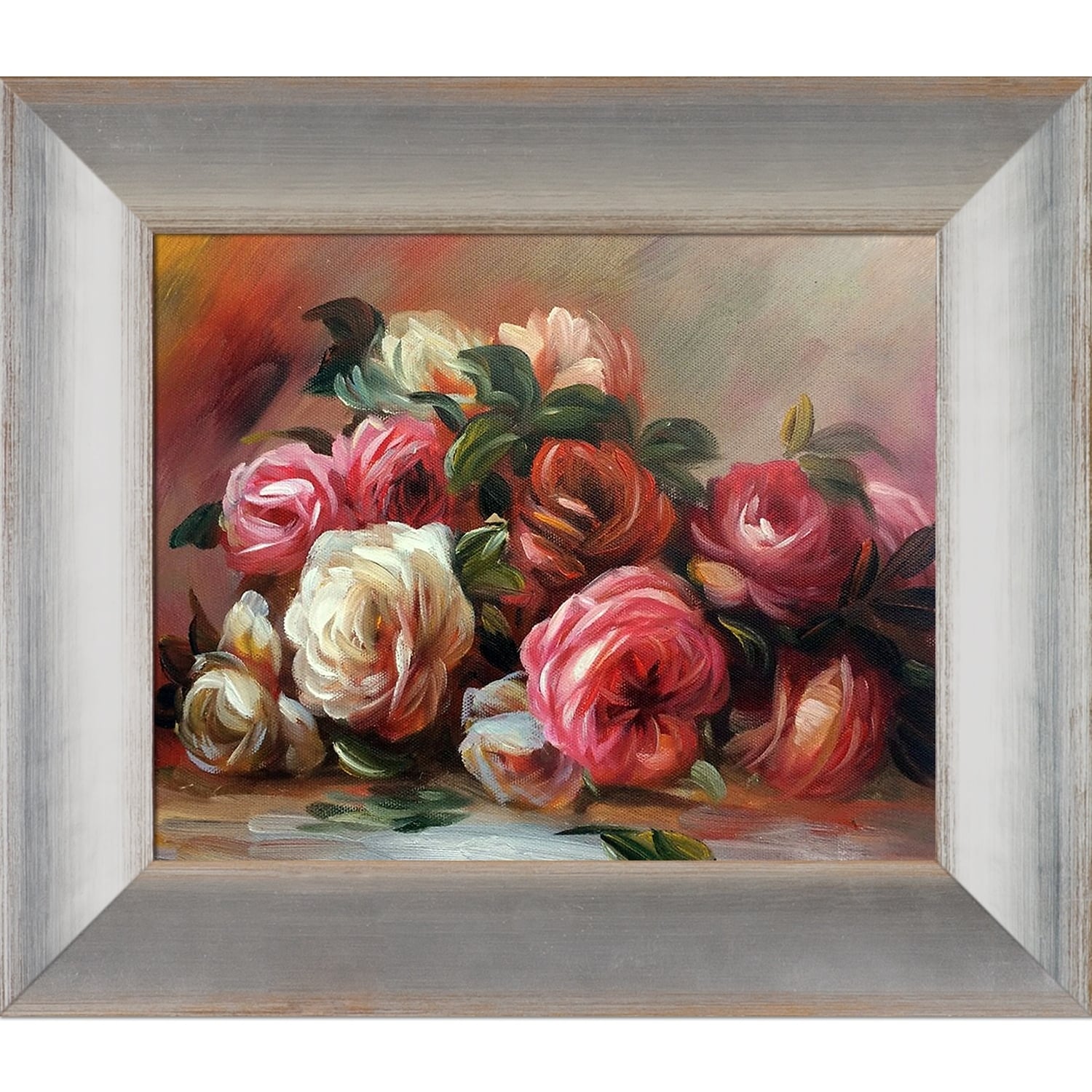 La Pastiche Pierre-Auguste Renoir 'Discarded Roses' Hand Painted Oil ...