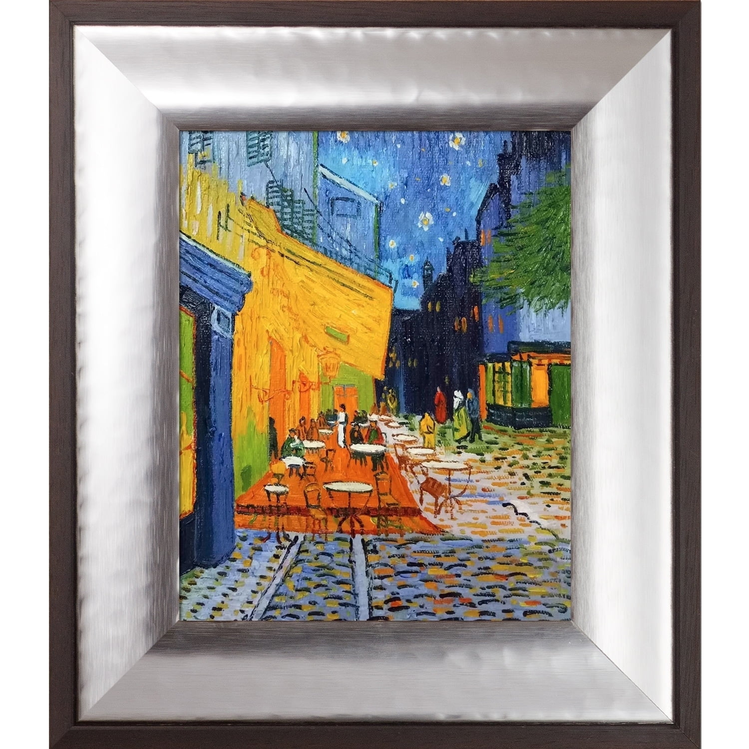 La Pastiche Vincent Van Gogh 'Cafe Terrace at Night' Hand Painted Oil ...