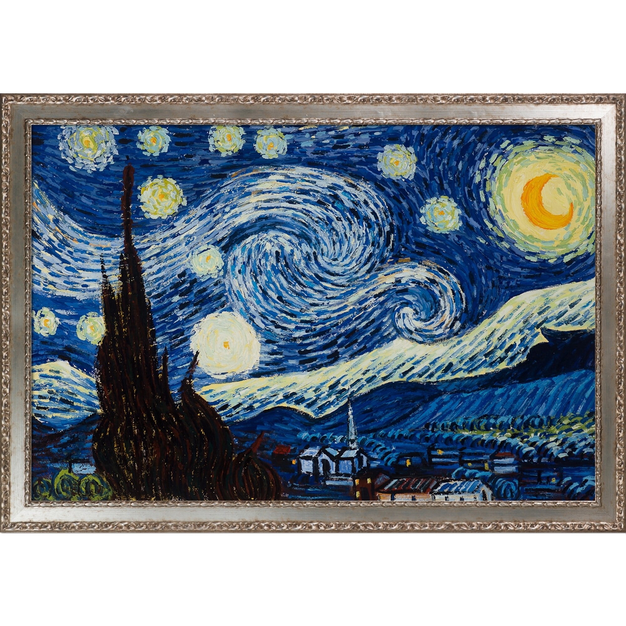 La Pastiche Vincent Van Gogh 'Starry Night' Hand Painted Oil ...
