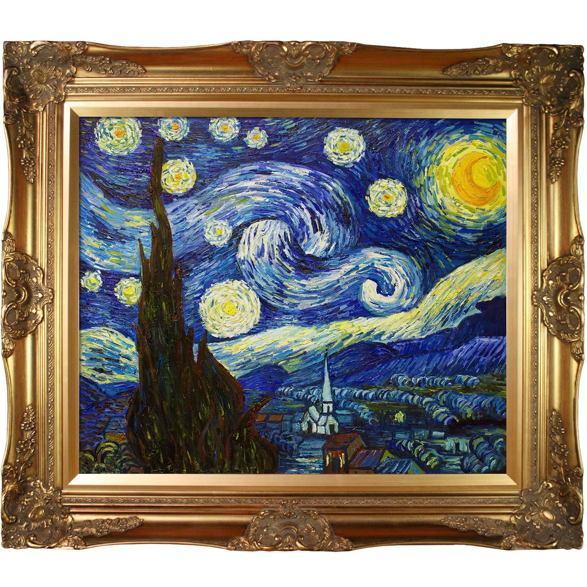 La Pastiche Vincent Van Gogh 'Starry Night' Hand Painted Oil ...