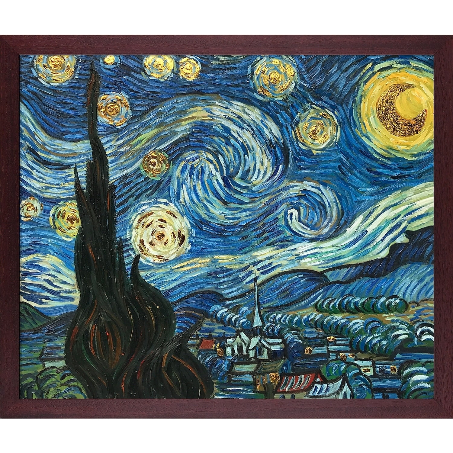 La Pastiche Vincent Van Gogh 'Starry Night' (Luxury Line) Hand Painted ...