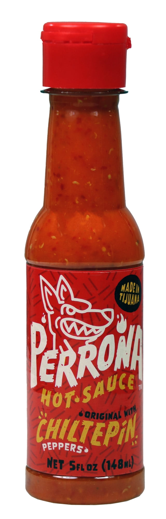 La Perrona Chiltepin Hot Sauce 5 Ounce Bottle | Red Chiltepin Pepper ...