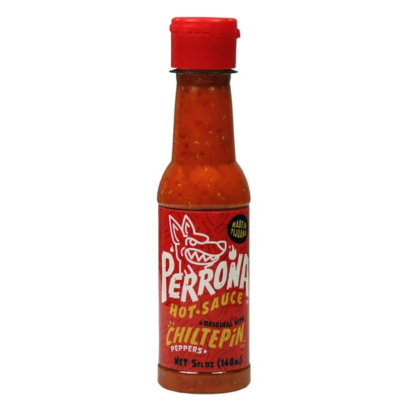 La Perrona Chiltepin Hot Sauce 5 Ounce Bottle | Red Chiltepin Pepper ...