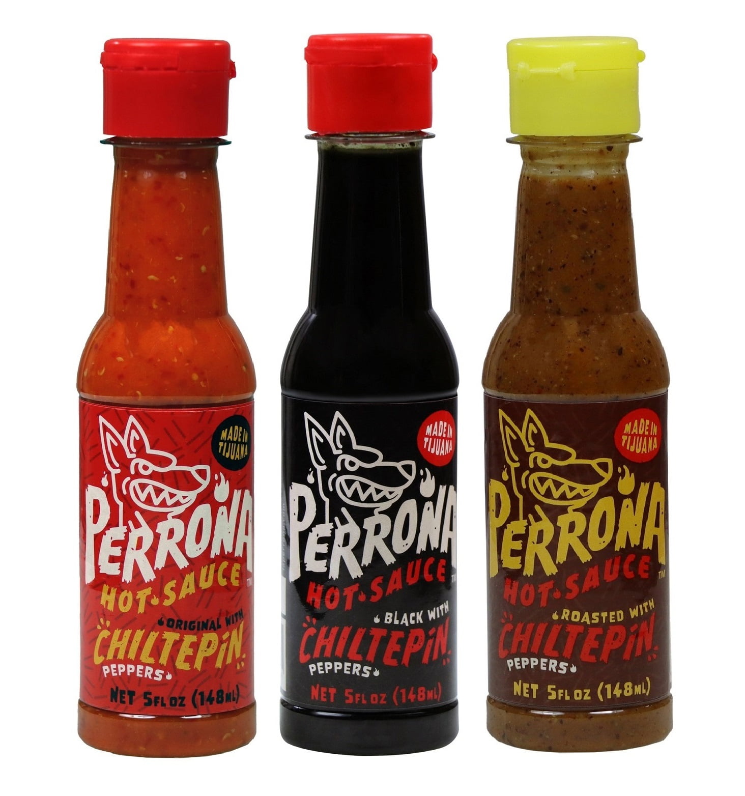 La Perrona Hot Sauce Variety Pack, Extra Hot, Handmade, Chiltepin and ...