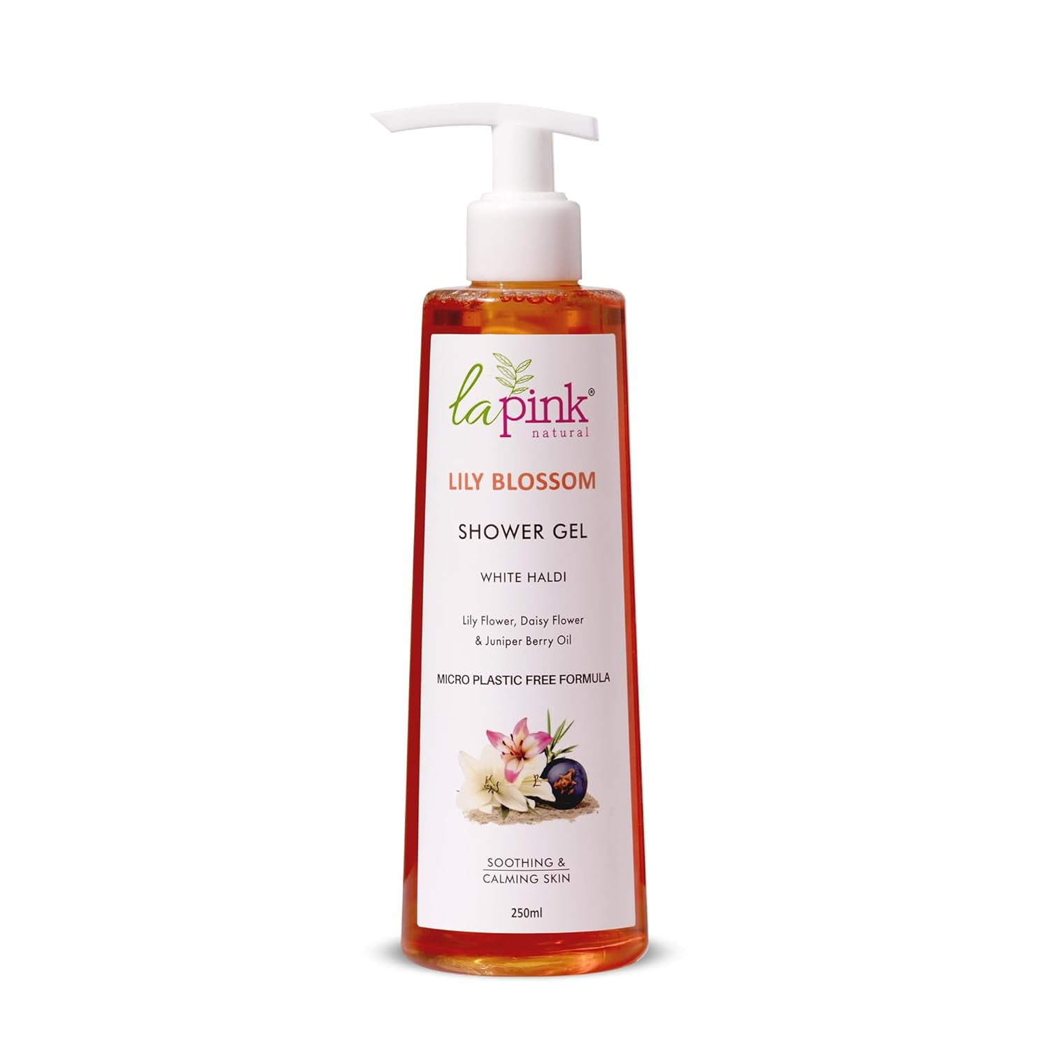 La Pink Lily Blossom Shower Gel with White Haldi & Flower Extracts ...