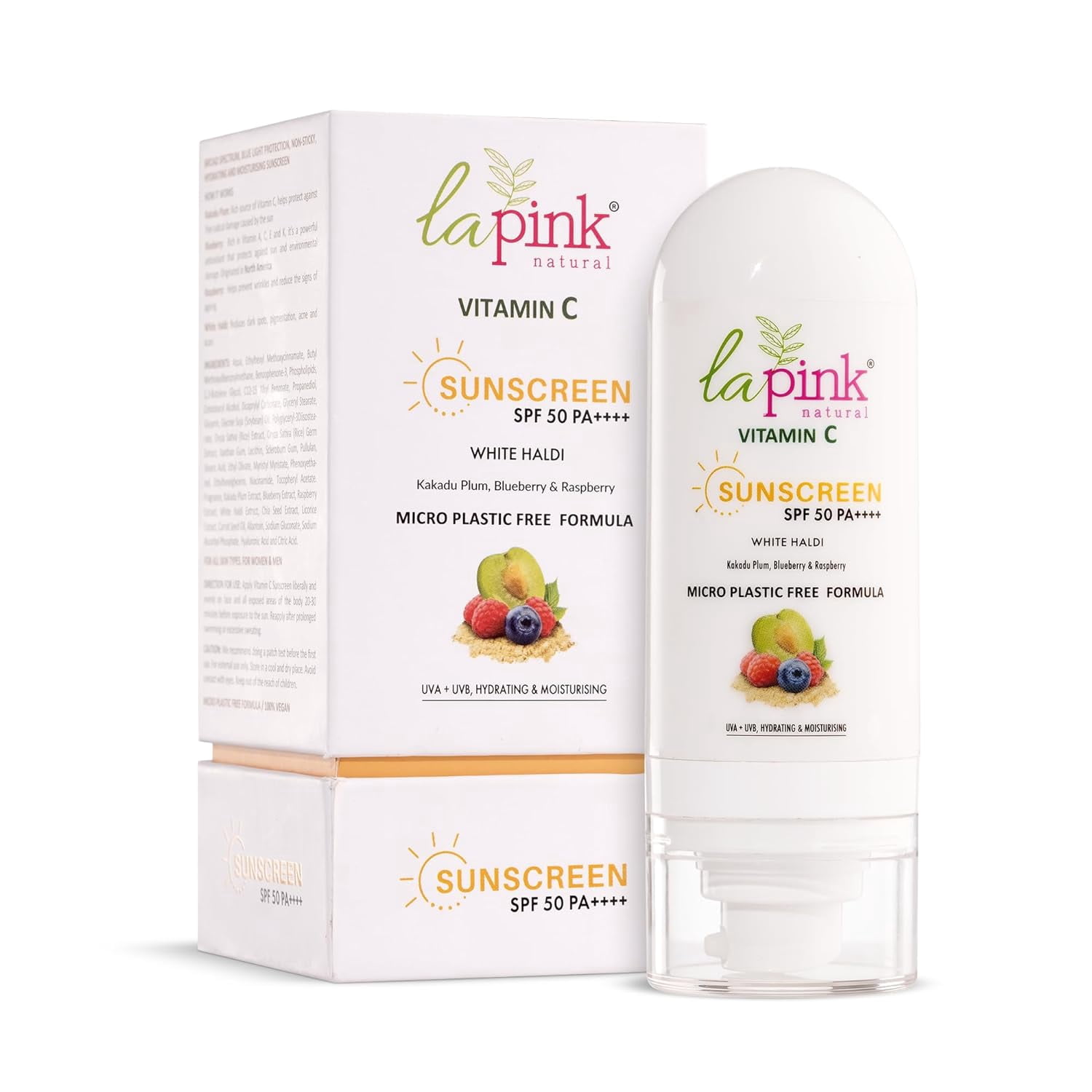 La Pink Vitamin C Sunscreen For Men and Women | SPF 50 PA++++ UVA + UVB ...