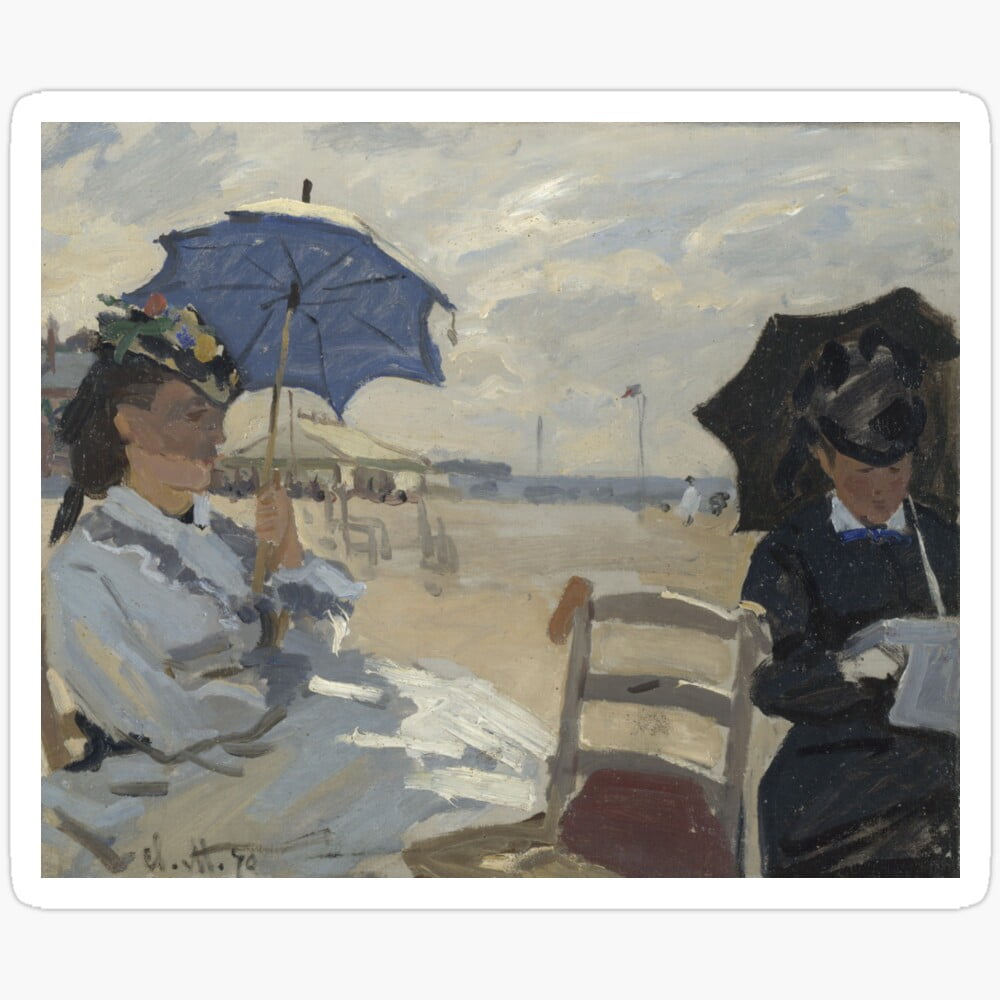 La Plage De Trouville, 1870 By Claude Monet Sticker Phone Decal Water ...
