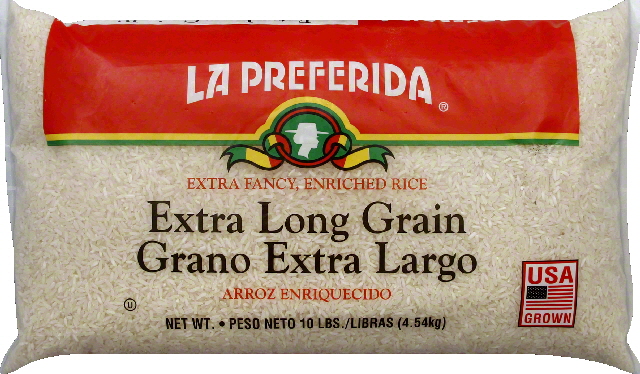 La Preferida Extra Fancy Enriched Extra Long Grain Rice, 10 lbs ...