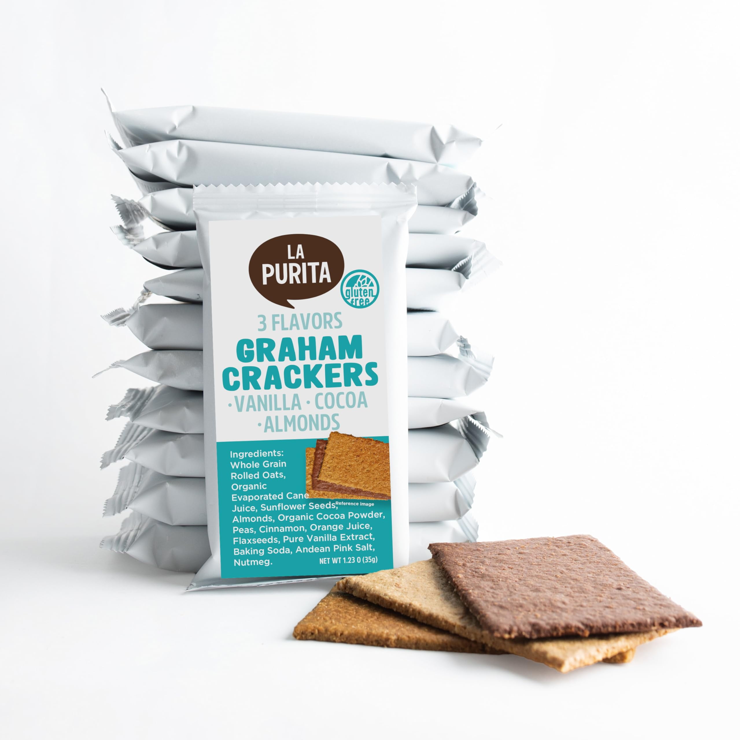 La Purita Cookie Thins, Crunchy Cocoa, Vanilla & Almonds, Gluten-Free ...