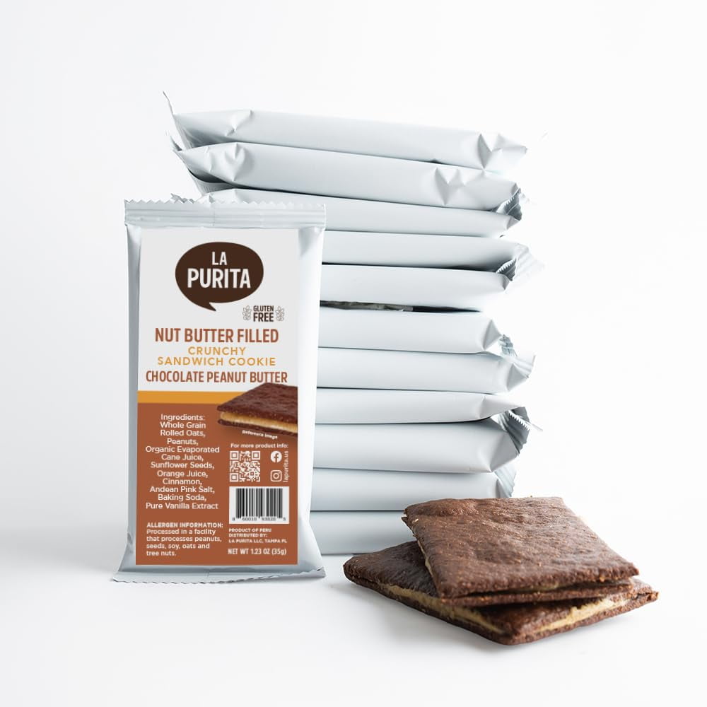 La Purita Nut Butter DPF11 Filled Crunchy Biscuit Sandwich Gluten ...
