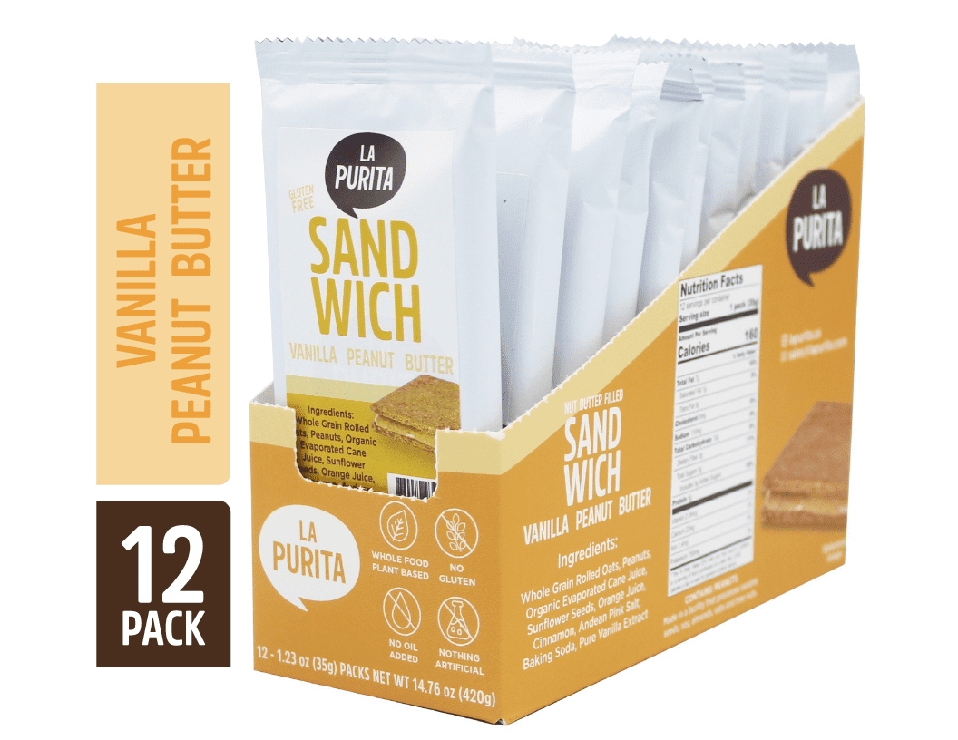 La Purita Nut Butter Filled Sandwich Cookies, Vanilla Peanut Butter ...