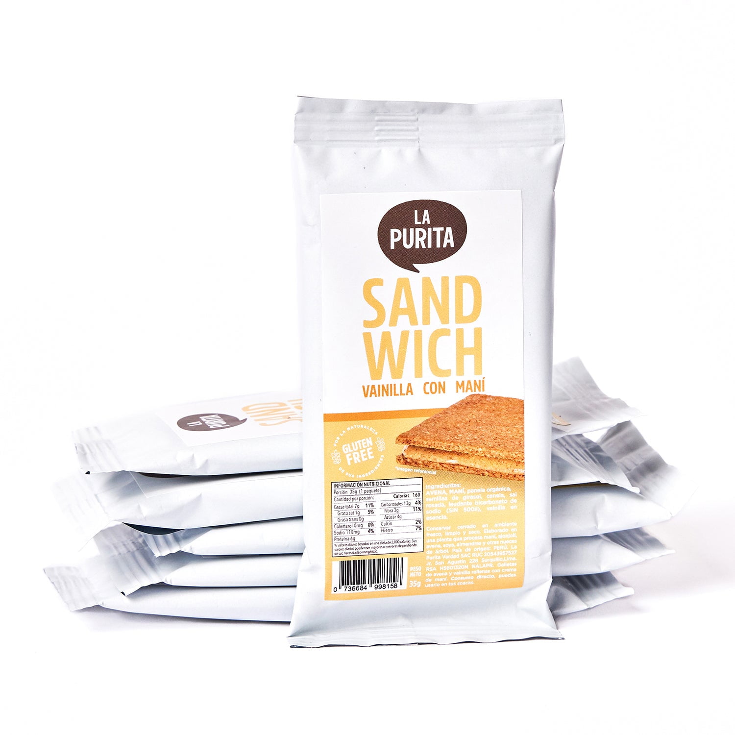 La Purita Nut Butter Filled Sandwich Cookies, Vanilla Peanut Butter ...
