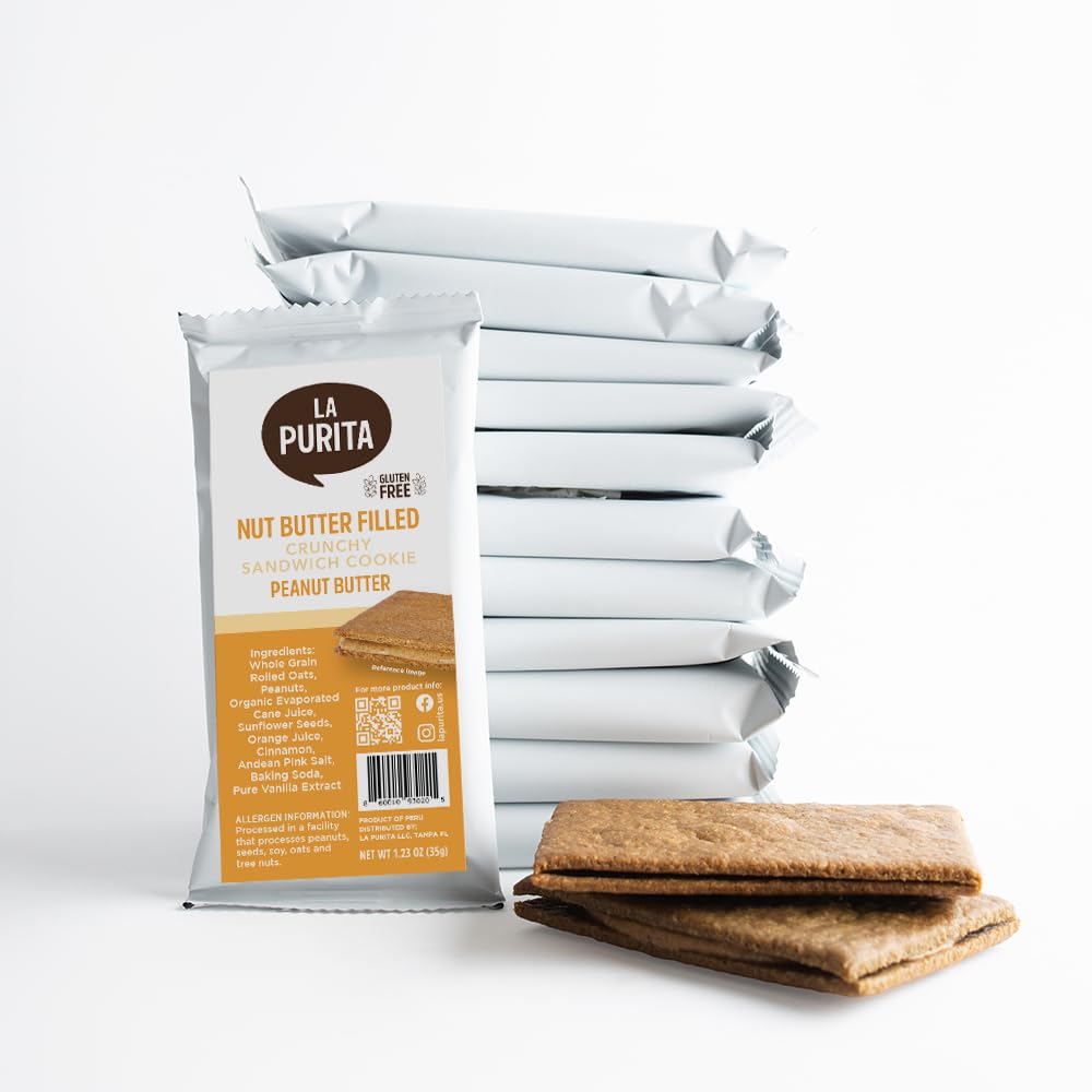 La Purita Nut FEV6 Butter Filled Crunchy Biscuit Sandwich Gluten ...