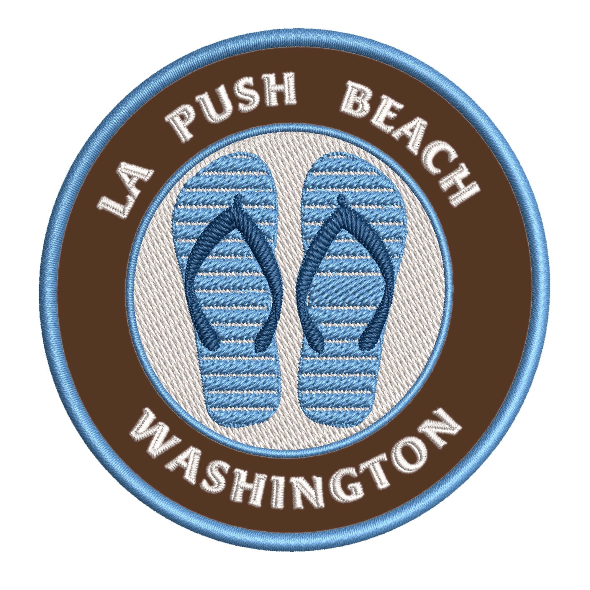 La Push Beach, Washington 3.5 Inch Iron Or Sew On Embroidered Fabric ...