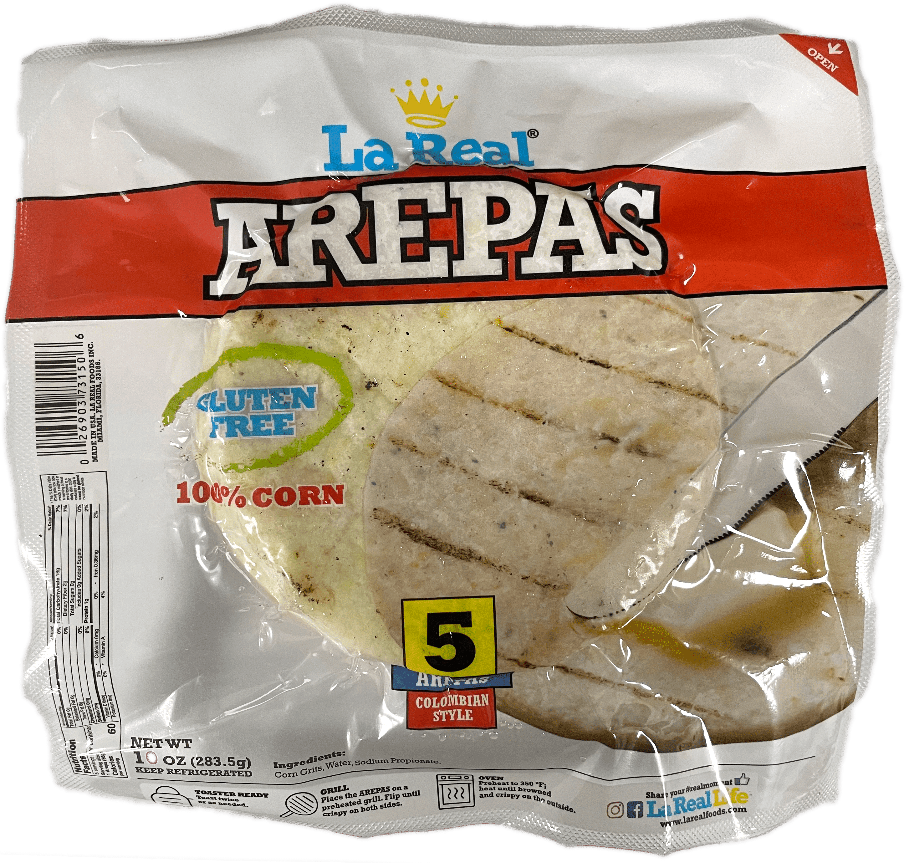 La Real, Corn Arepas, 10 oz - Walmart.com