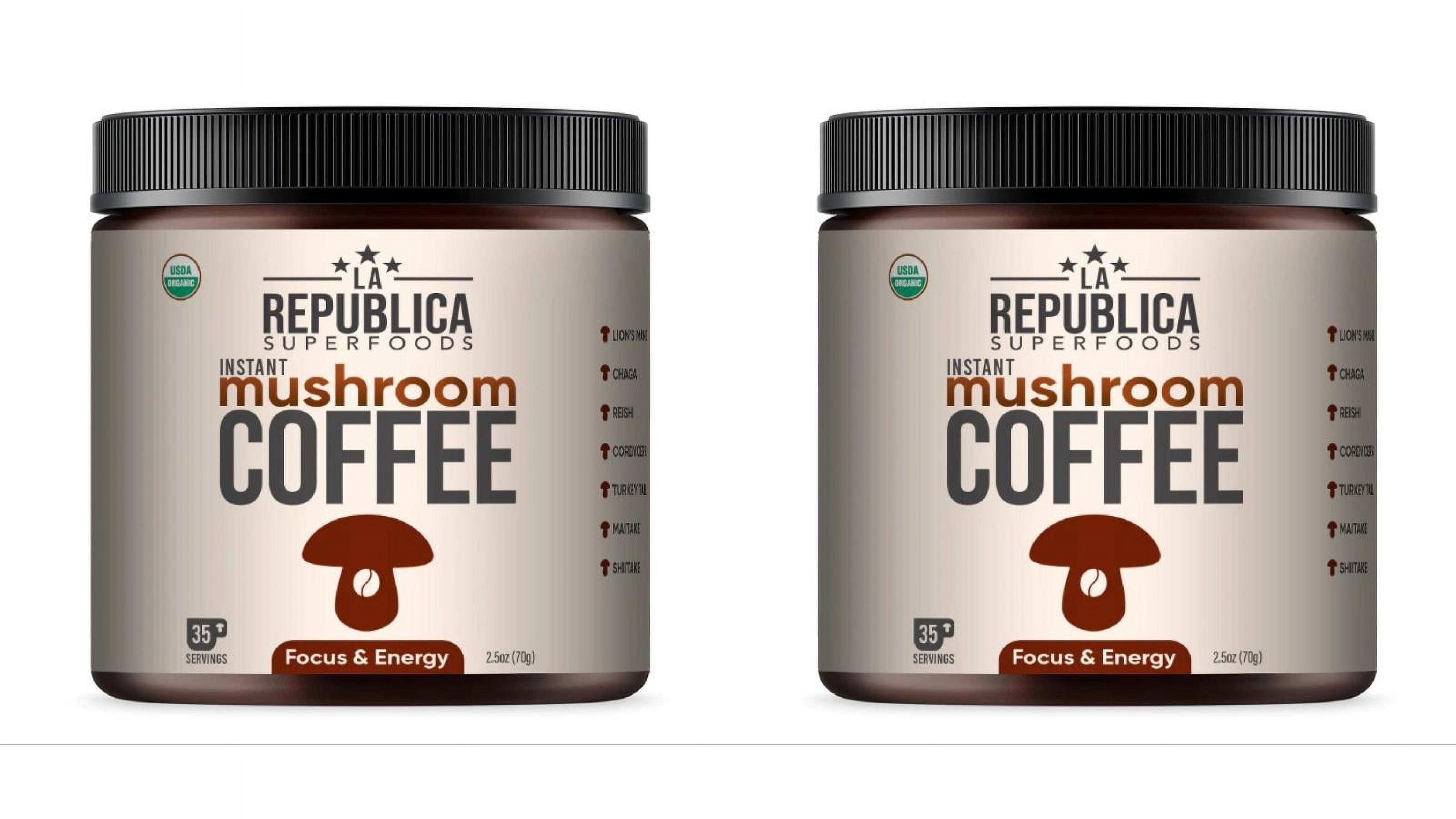 La Republica Organic Mushroom Coffee 2-Pack (35 Servings) – Full ...