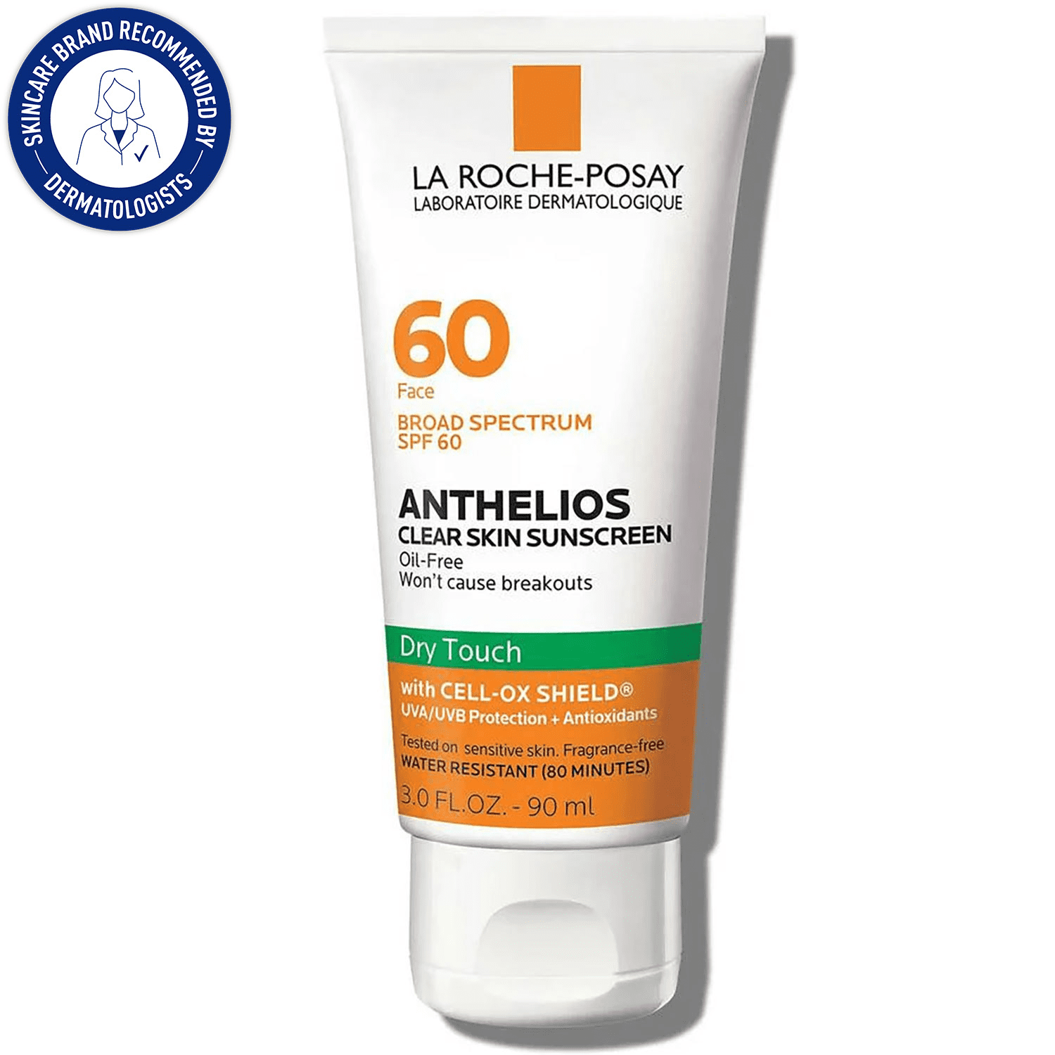 La Roche-Posay Anthelios Clear Skin Sunscreen Dry Touch SPF 60, 3.0 fl oz HSA/FSA Eligible ...