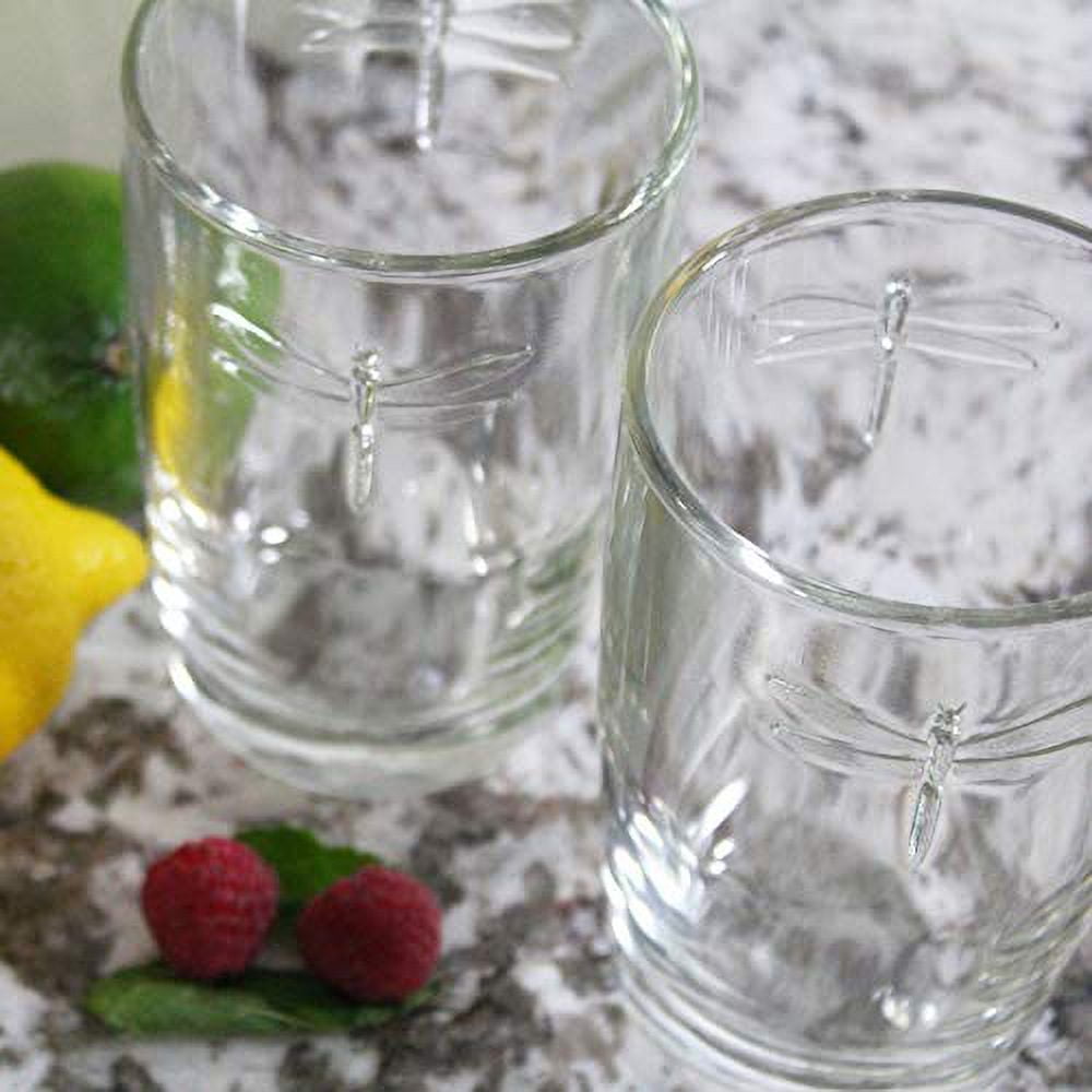 La Rochere Set Of 6, 14-ounce Dragonfly Double Old Fashioned Glasses ...