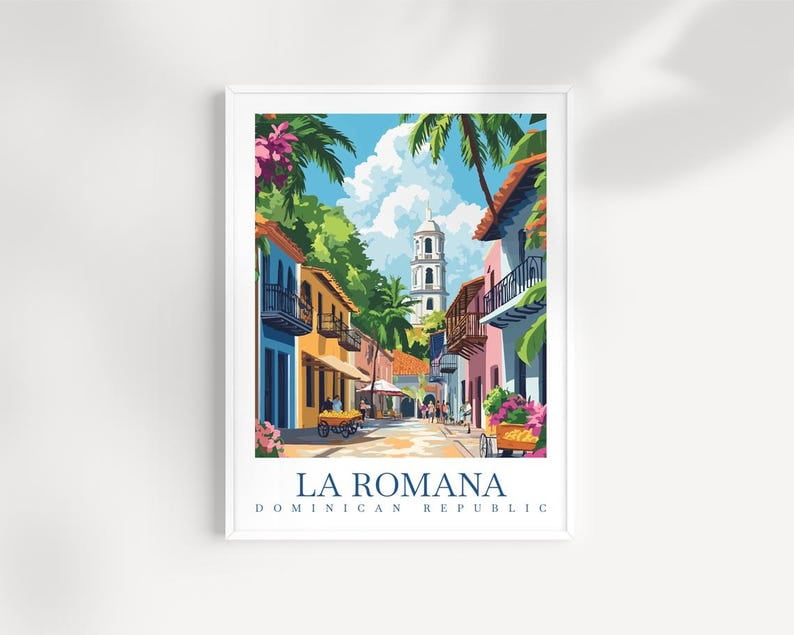 La Romana Dominican Republic Print - Caribbean Wall Art, Tropical ...