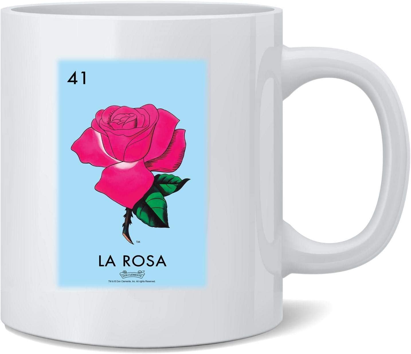 La Rosa Rose Loteria Card Mexican Bingo Ceramic Coffee Mug Tea Cup Fun ...