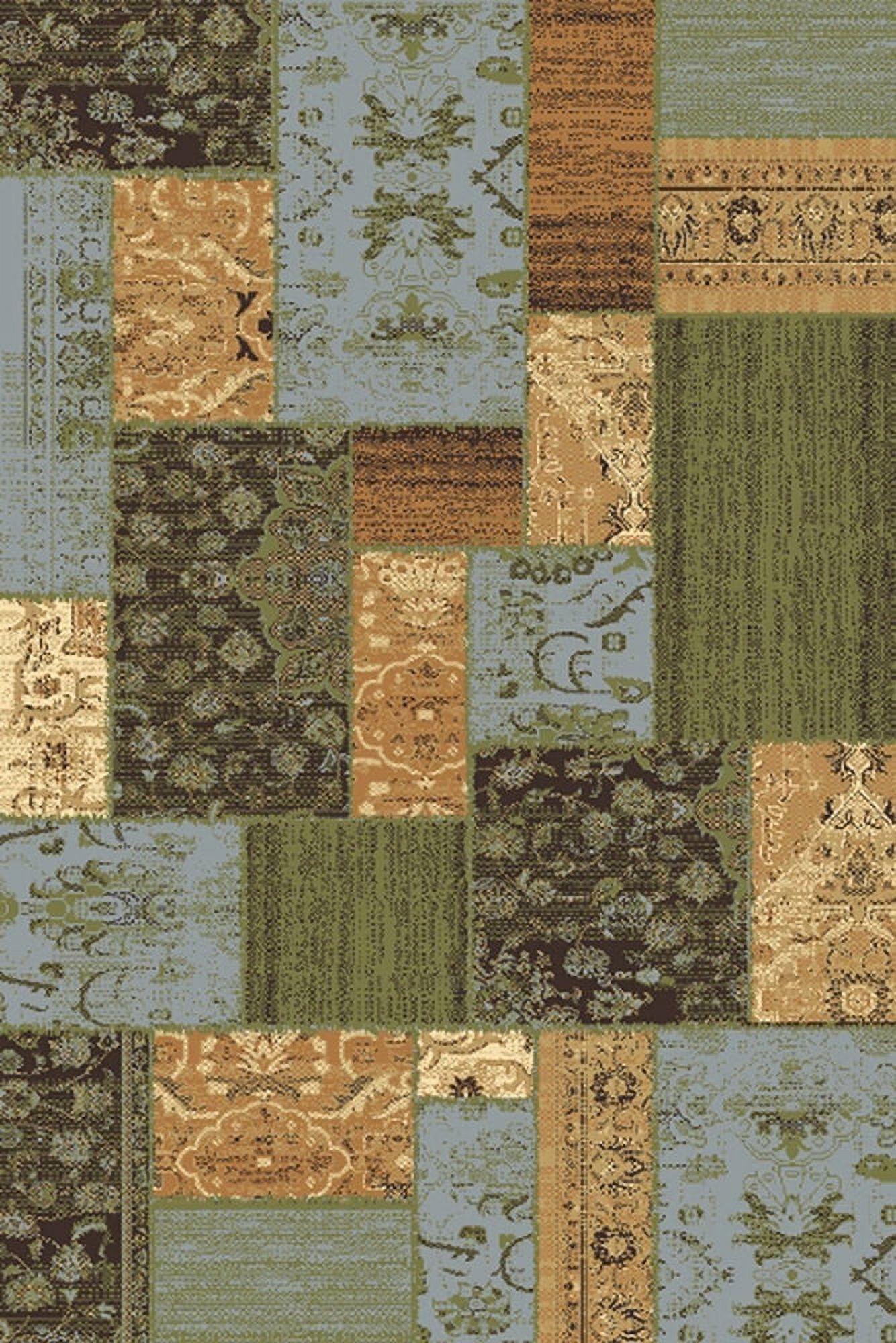 La Rugs Galaxy Area Rug 9402/65 Multi-Color Curves Blocked 2' x 4 ...