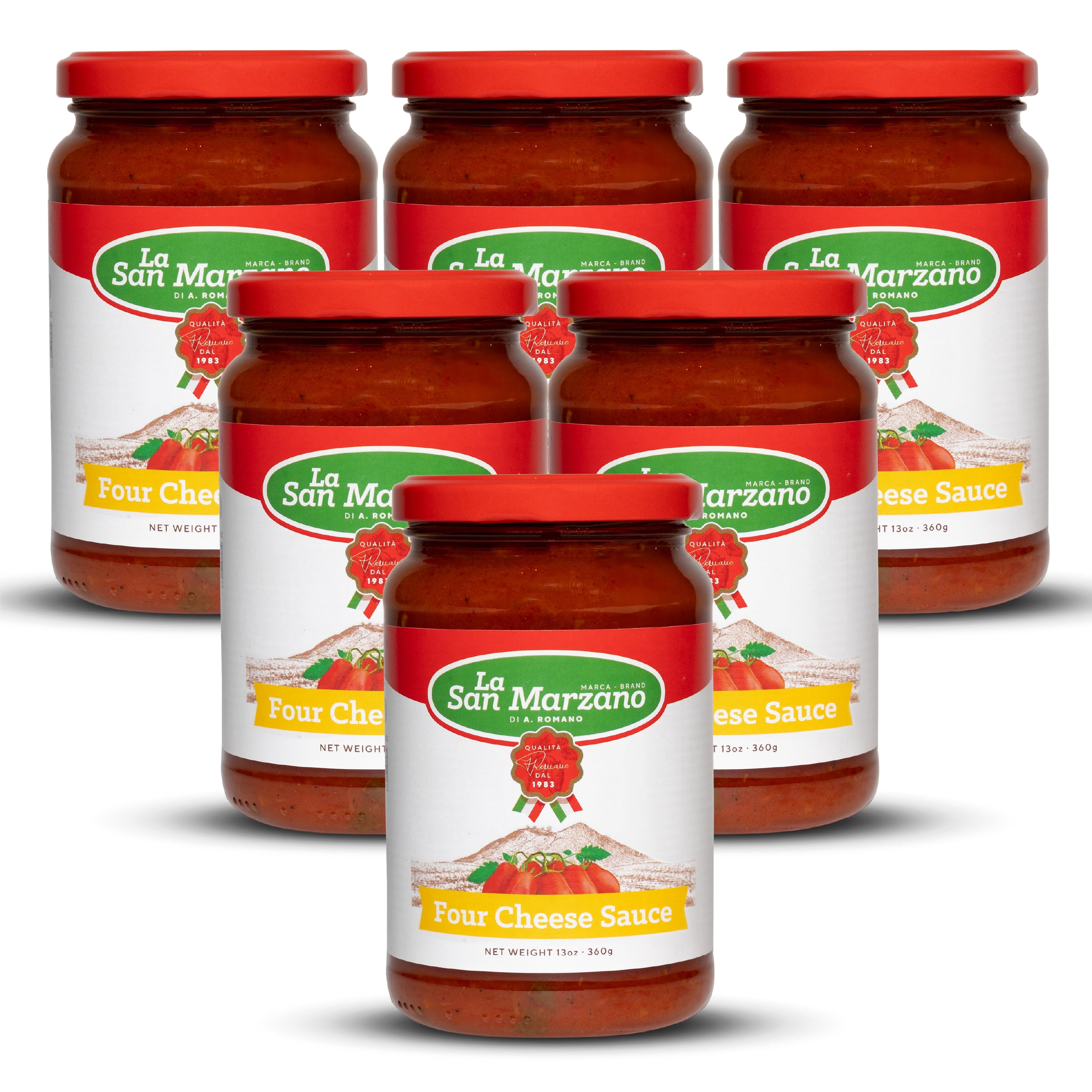 La San Marzano Four Cheese Pasta Sauce Made In Italy 13 oz Jar Gluten ...