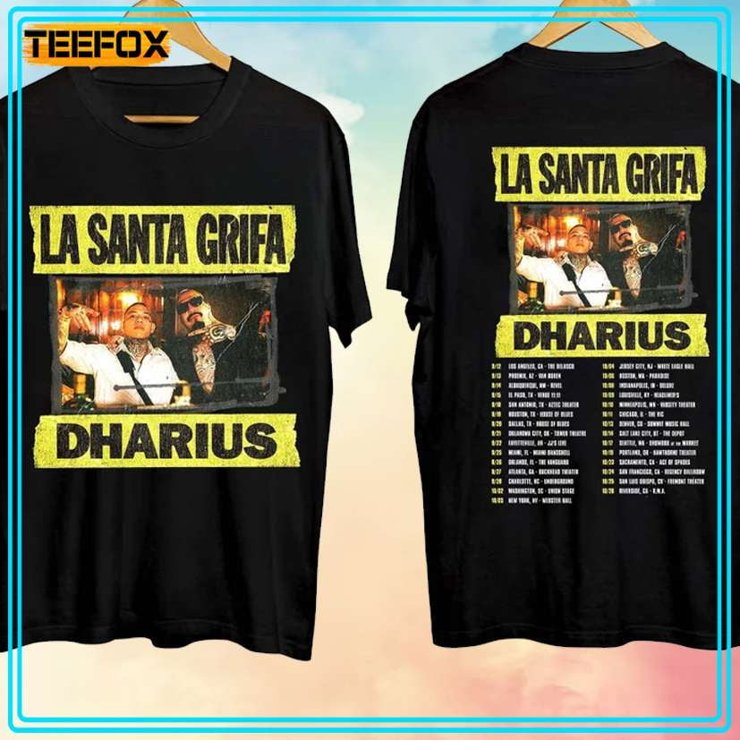 La Santa Grifa with Dharius – Que Siga La Mata Dando Tour 2024 Unisex T ...