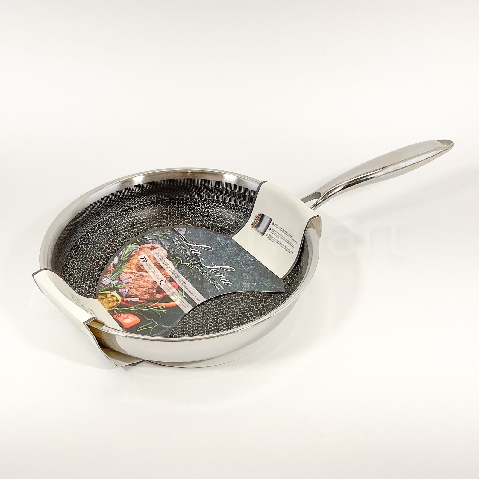 La Sera Stainless Steel Induction Ready 9.5" Heavy Duty Skillet Frying ...