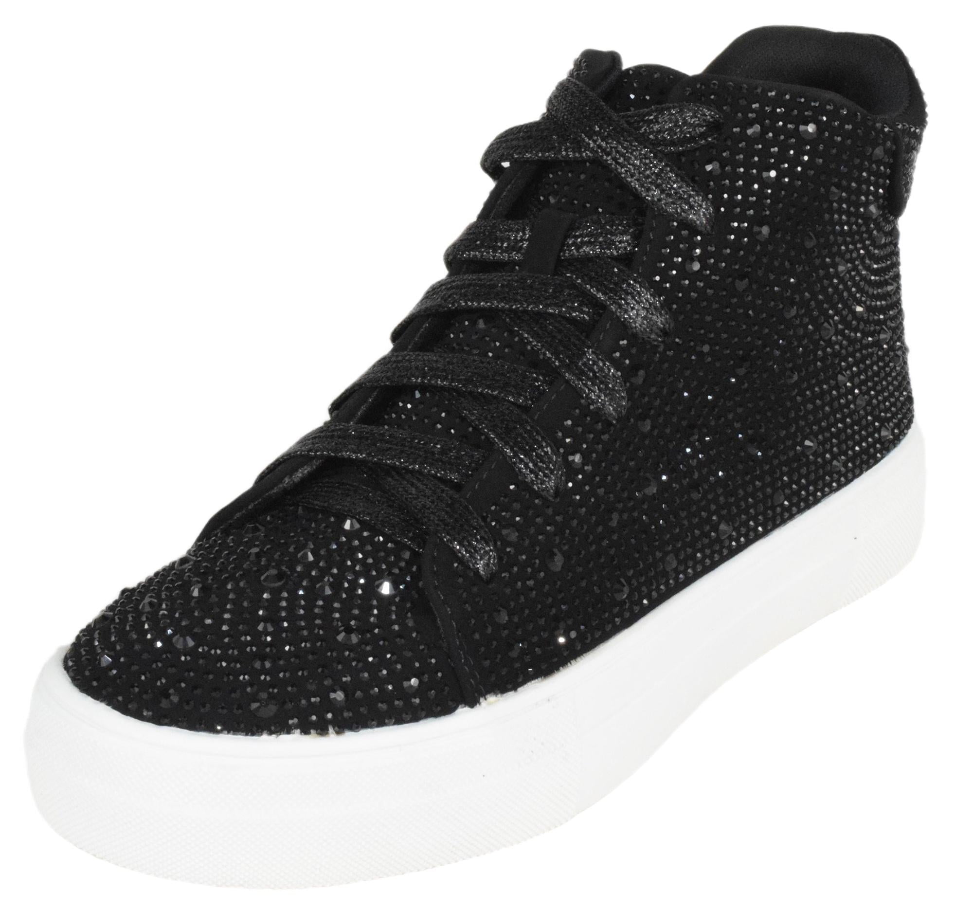 La Sheelah Flat Women High Top Sneakers Chelsea Shoes Lace Up White ...