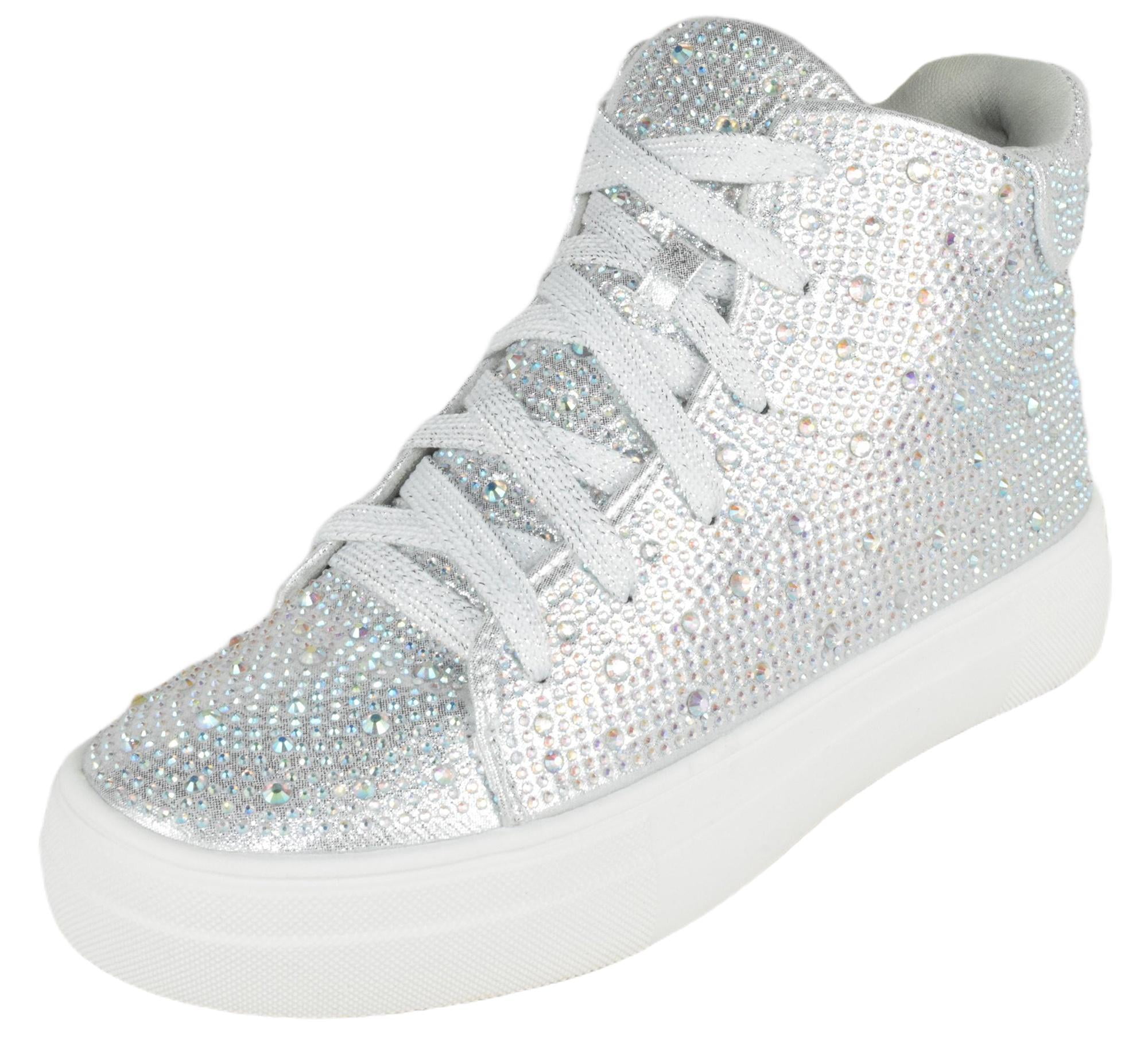 La Sheelah Flat Women High Top Sneakers Chelsea Shoes Lace Up White ...