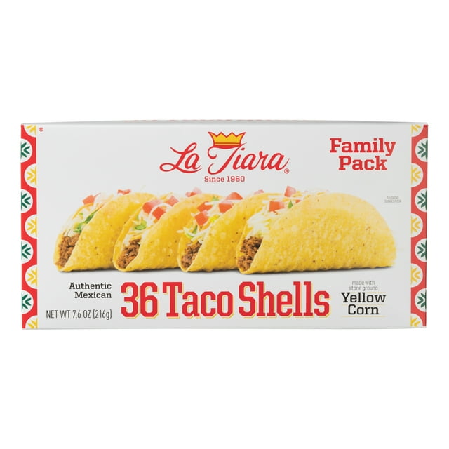 La Tiara Authentic Mexican Hard Taco Shells, 7.6 oz, 36 Count - Walmart.com