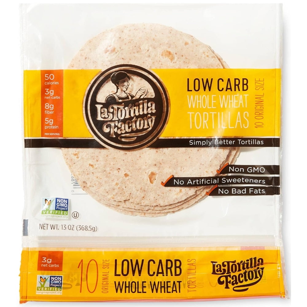 La Tortilla Factory Whole Wheat Low Carb Flour Tortillas, 7 in., 13 oz ...