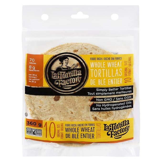 La Tortilla Factory Low Carb Whole Wheat Tortillas, 6.25" - Original ...