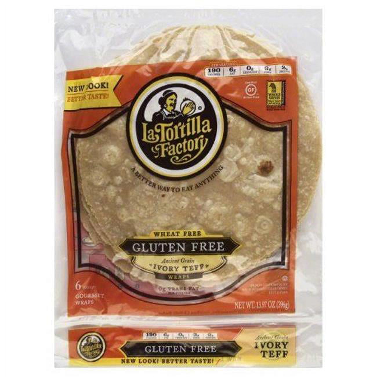 La Tortilla Factory Smart & Delicious Ivory Teff Gluten Free Tortillas ...