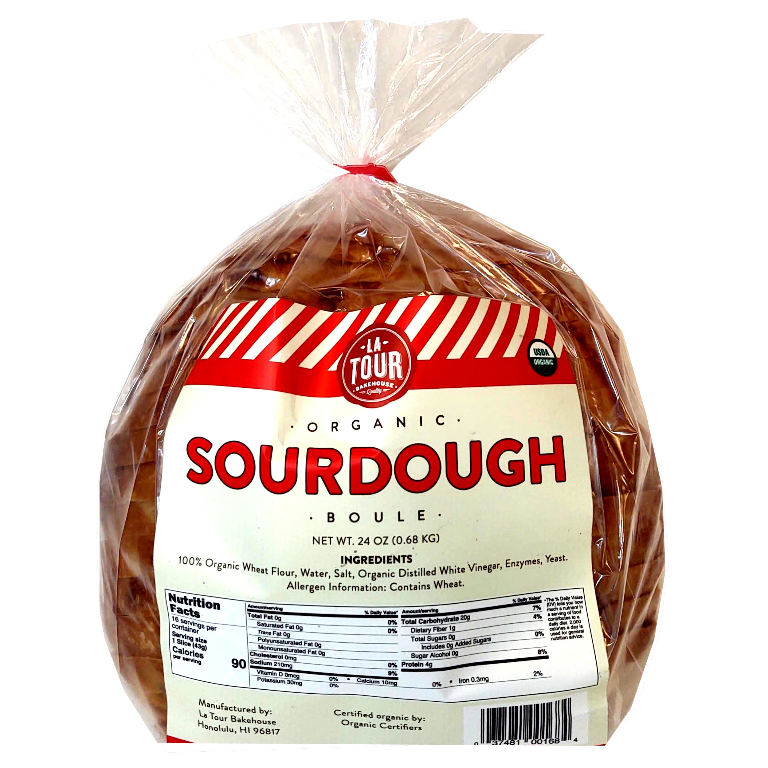 La Tour Bakehouse Organic Sourdough Bread Regular Size - Walmart.com