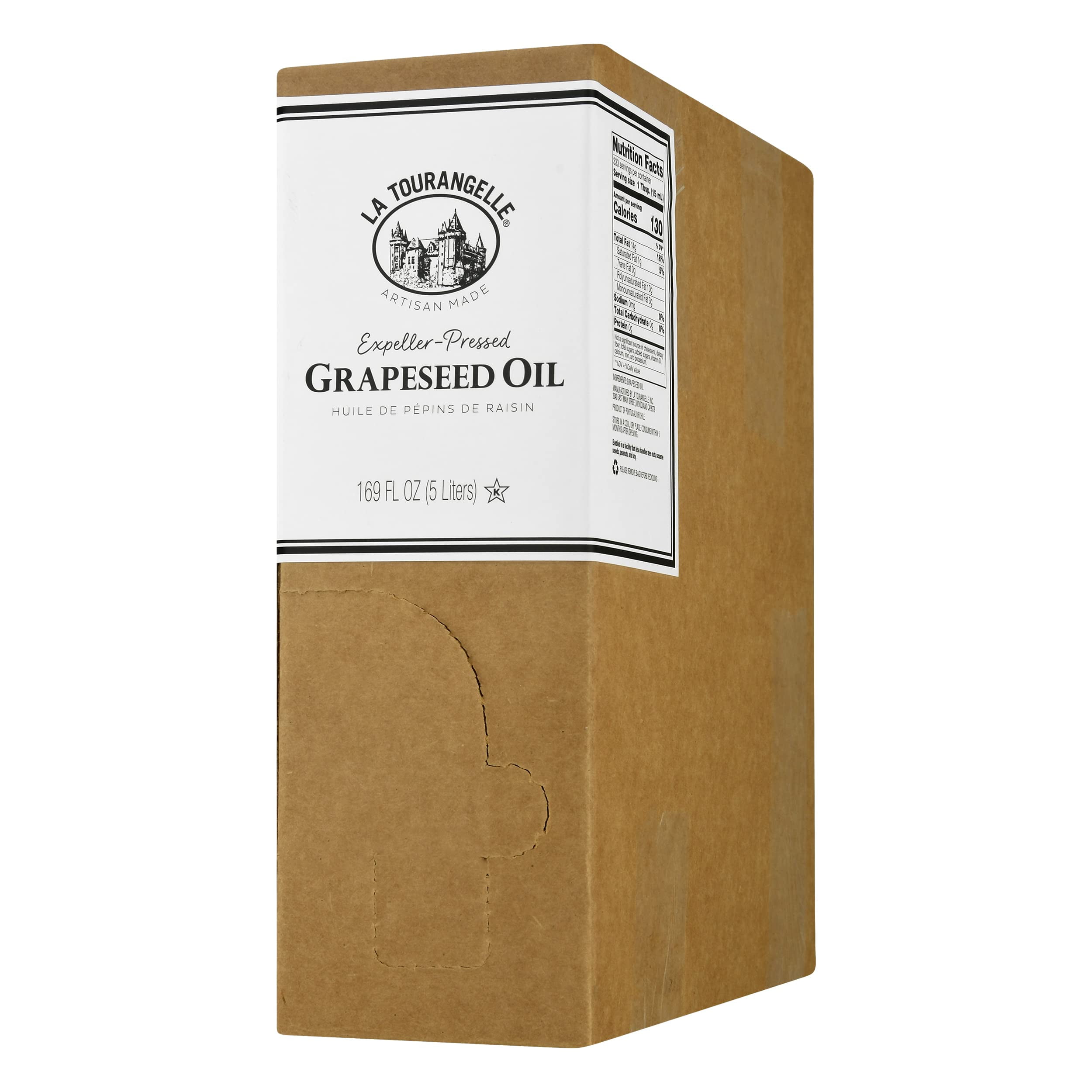 La Tourangelle, Expeller-Pressed TWE5 Grapeseed Oil, High Heat Neutral ...