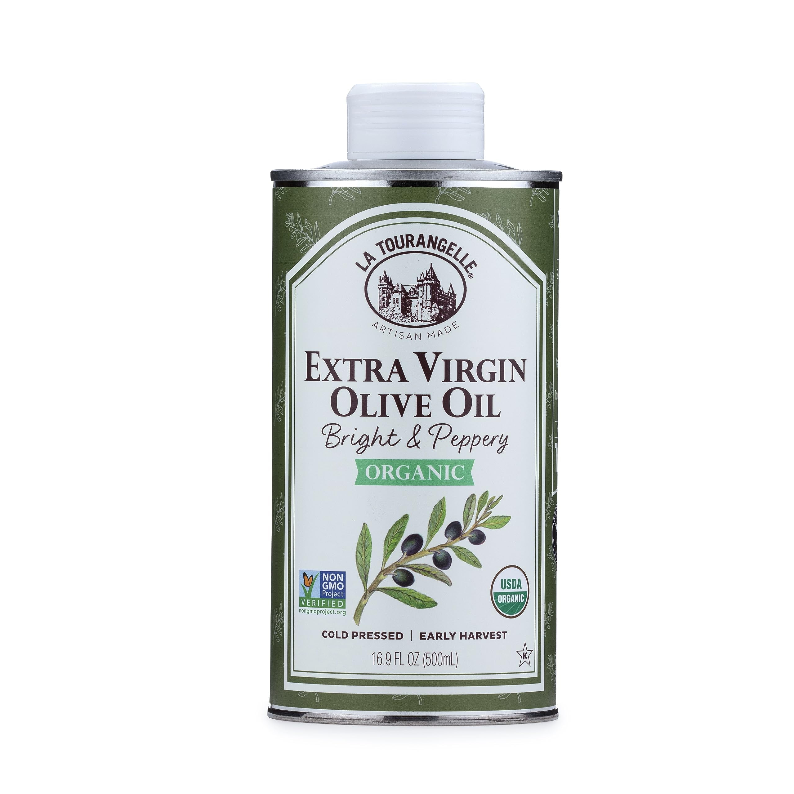 La Tourangelle, Organic Extra DEF29 Virgin Olive Oil, Cold-Pressed High ...