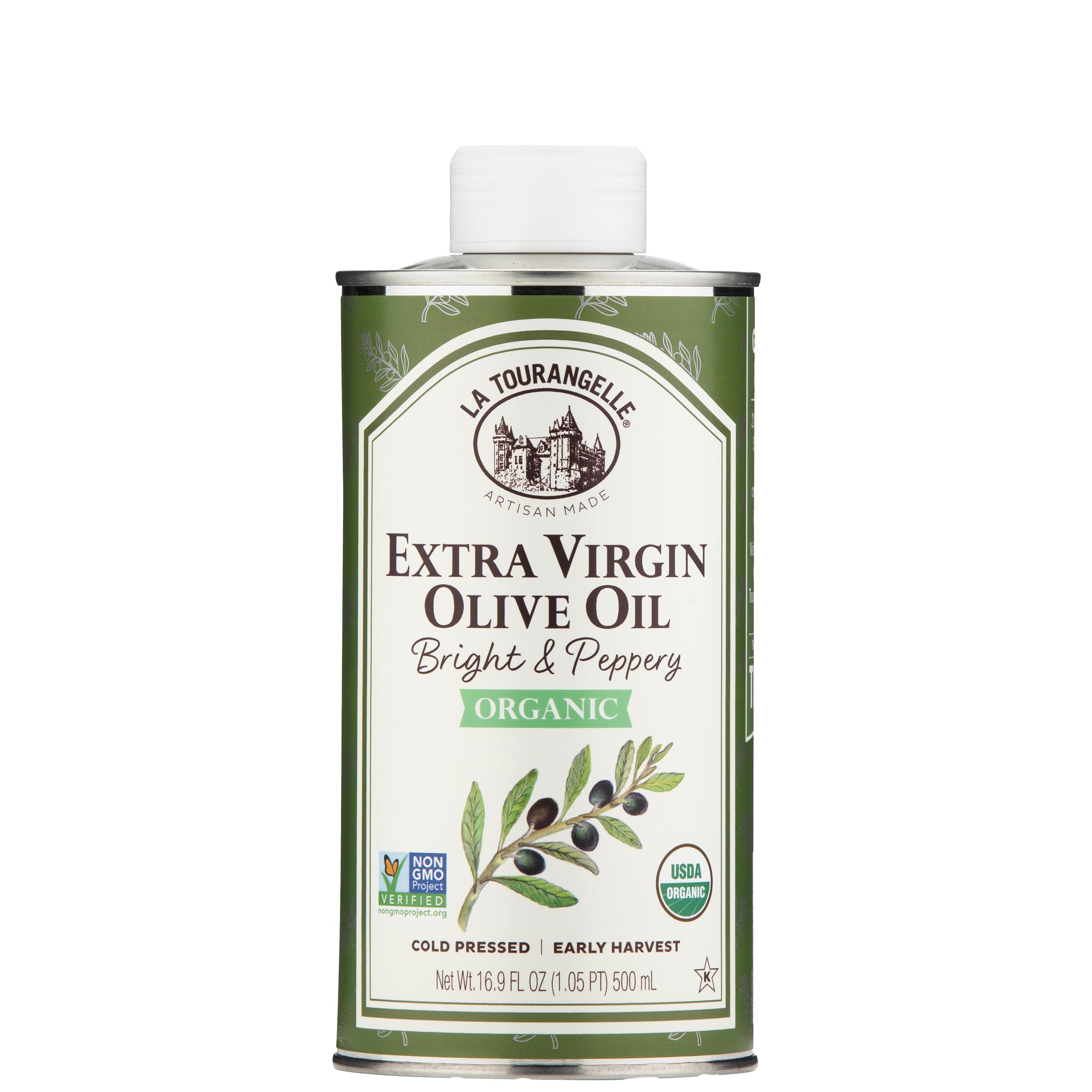 La Tourangelle, Organic Extra DEF29 Virgin Olive Oil, Cold-Pressed High ...