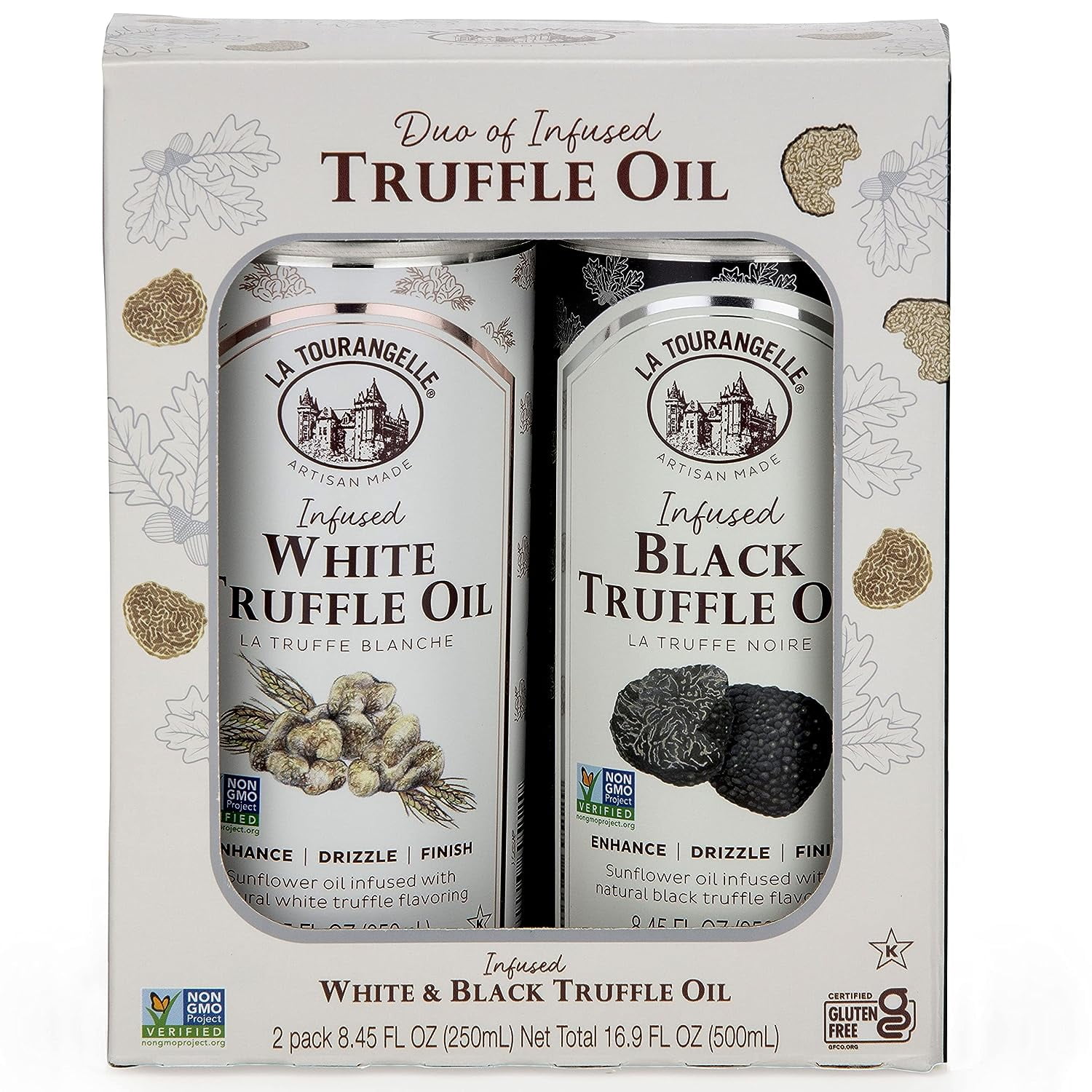 La Tourangelle Cooking Gift Box, White & Black Truffle Oil Set of 2 - 8 ...