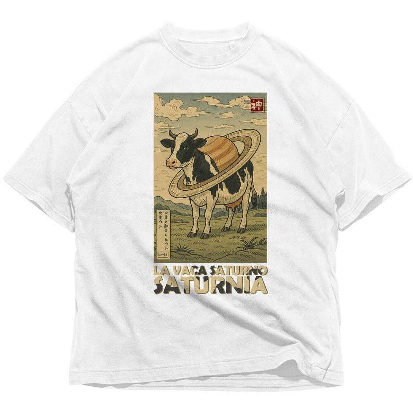 La Vaca Saturno Saturnita Brainrot T-Shirt, Funny Ukiyo-E Cow Meme ...