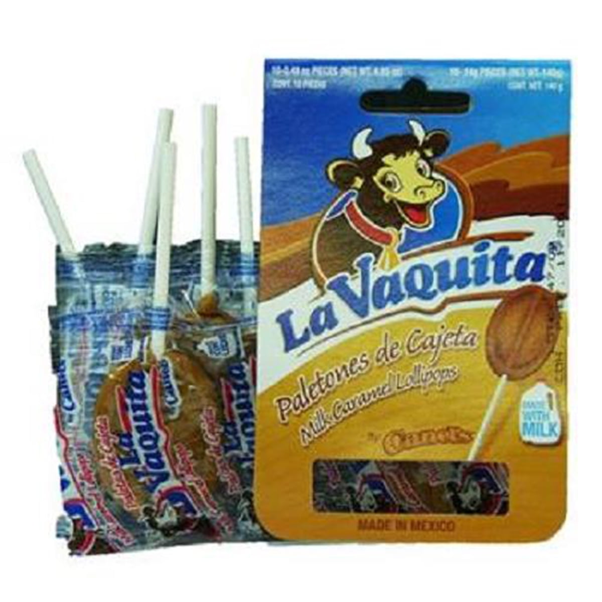 La Vaquita Caramel Lolipop, 10Ct Strips, Pack Of 10 - Walmart.com