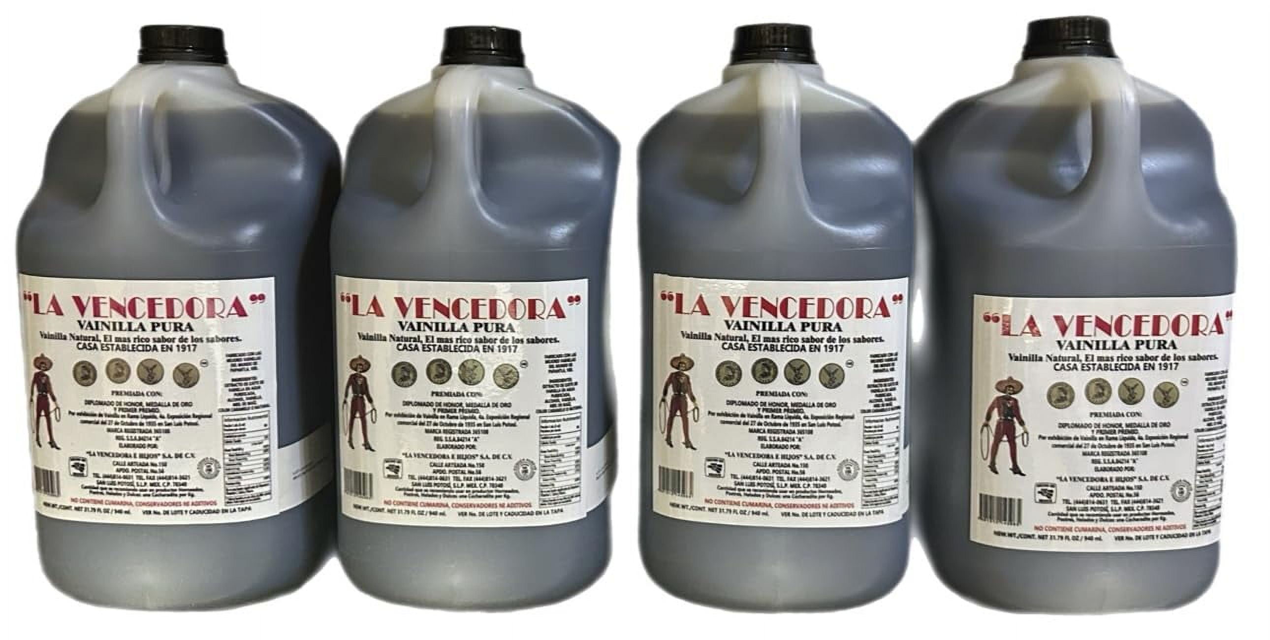 La Vencedora 1 Gallon 4 Liters Pure Mexican Vanilla Vainilla Extract ...