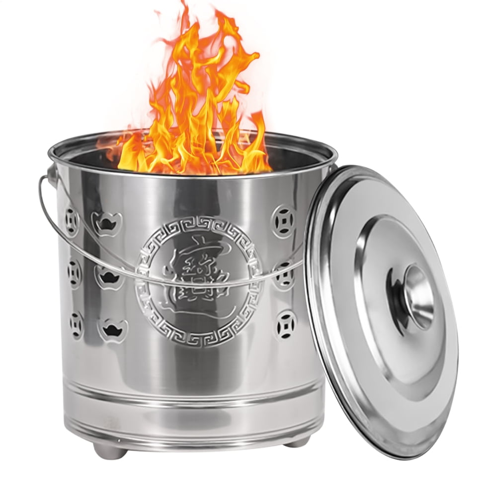 La Vestmon Burning Barrels for Outside Burn Pit Portable with Fire Hook ...