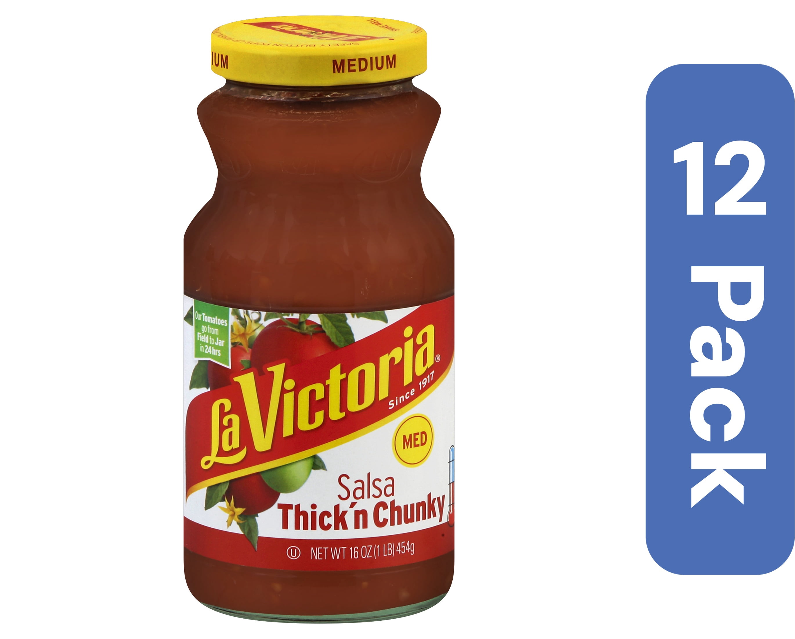 La Victoria Medium Thick & Chunky Salsa 16 oz (Pack Of 12) - Walmart.com