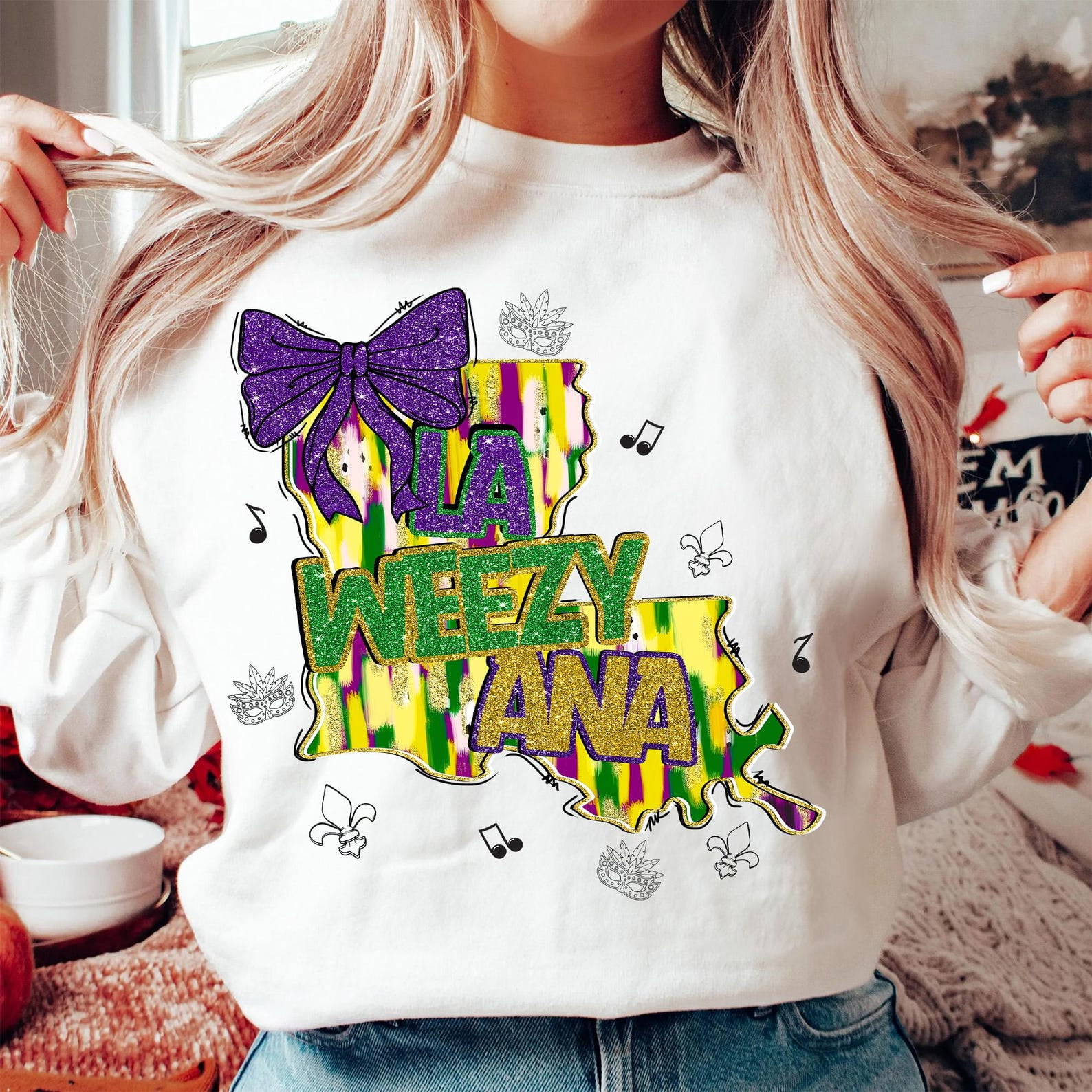 La Weezy Ana Mardi Gras Sweatshirt, Fat Tuesday Crewneck, Mardi Gras ...