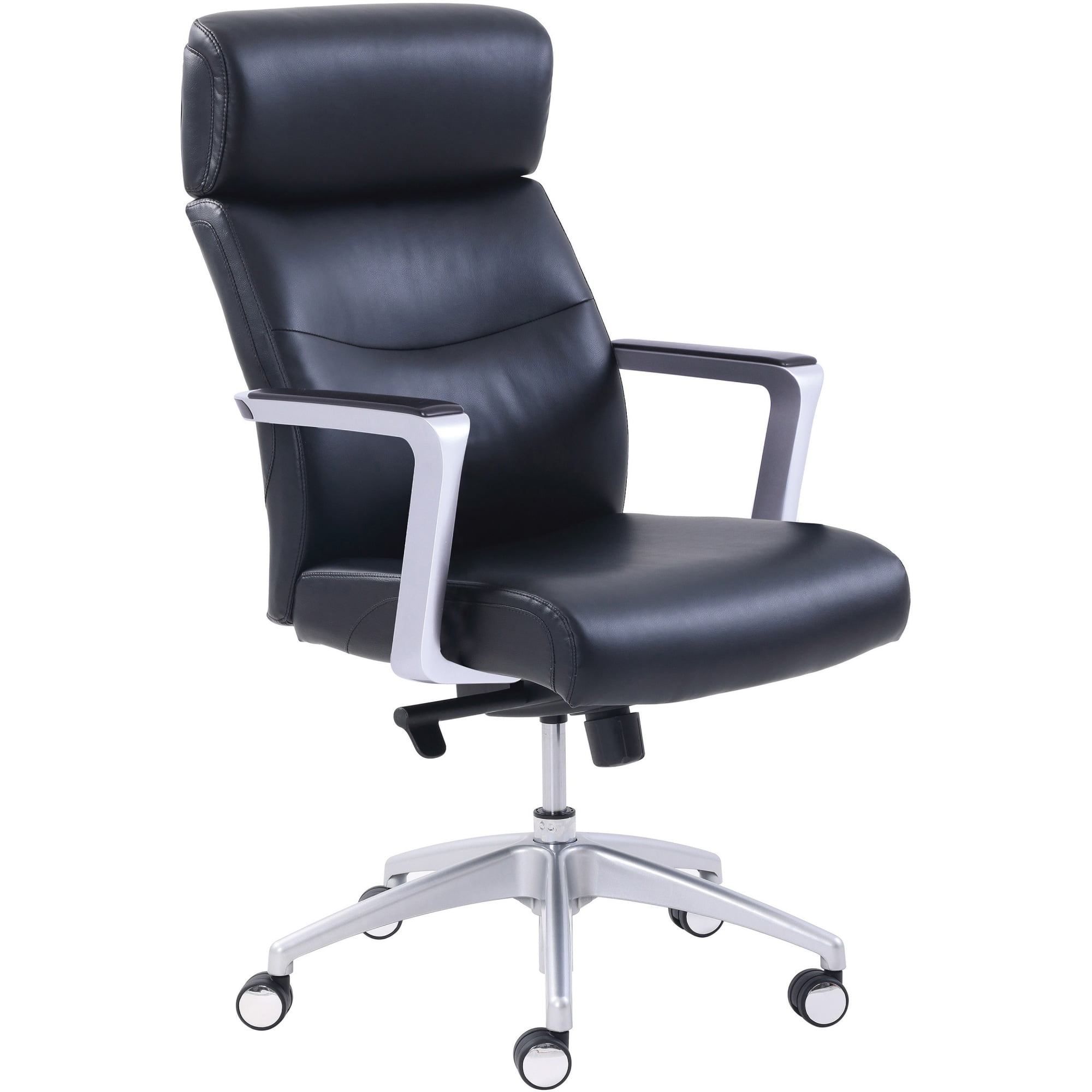 La-Z-Boy High-back Leather Chair - Black Bonded Leather Seat - Black ...