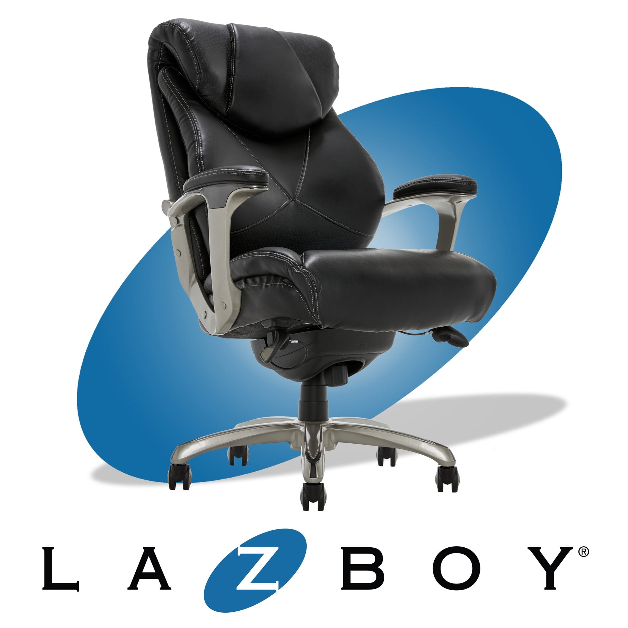 La-Z-Boy Cantania Executive Office Chair with AIR Technology Black ...