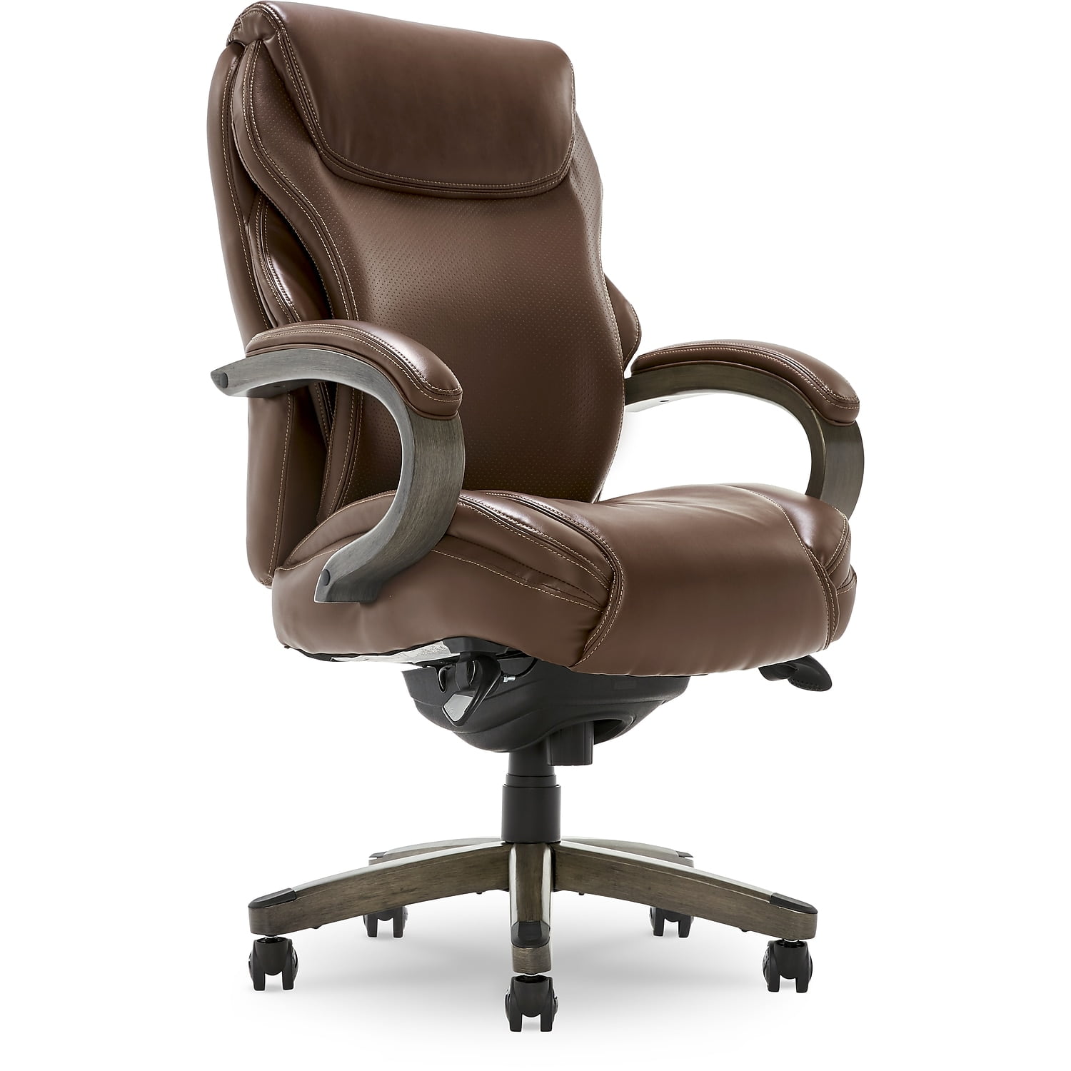 La-Z-Boy Hyland Executive Office Chair with AIR Lumbar Technology Brown ...