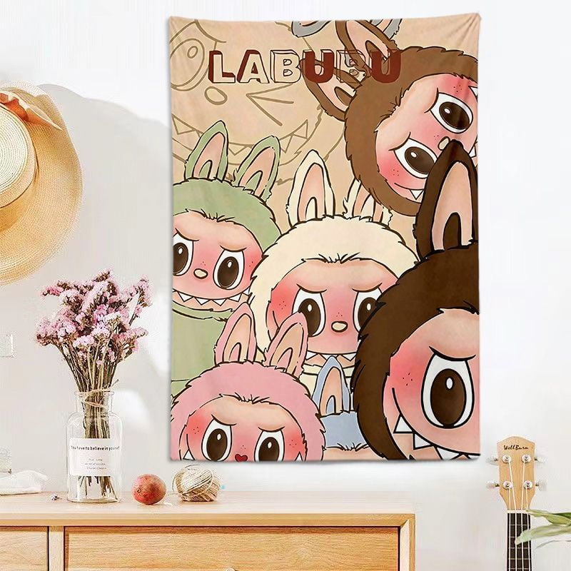 La bu Theme Party Supplies Backdrop La bu Birthday Party Decorations ...